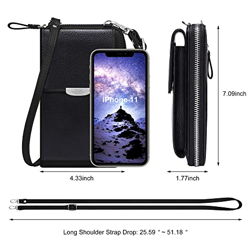 OIDERY Small Crossbody Phone Bags Cellphone Wallet Purse for Women with Credit Card Slots