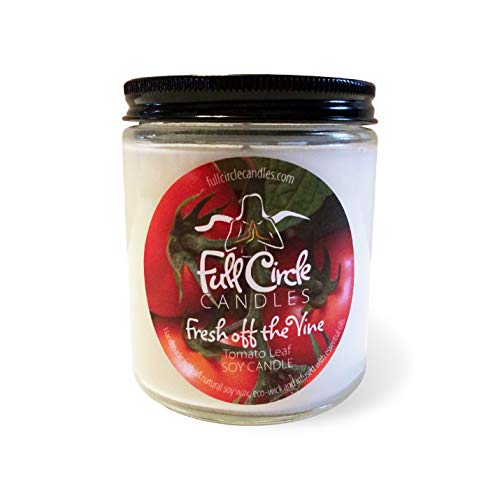 Tomato Leaf Soy Candle | Full Circle Candles | 16oz Double Wick Jar