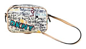 dkny erin camera crossbody white multi graffiti one size