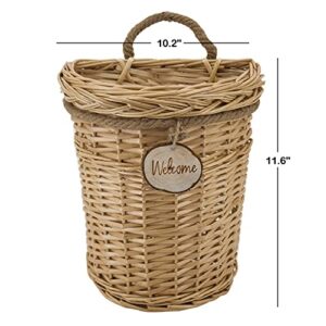 Woven Wicker Hanging Basket Door Hanging Basket Wall Decorations for Home Garden Farmhouse (original)