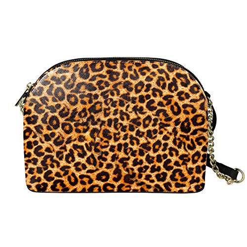 PZZ BEACH Personalized Crossbody Shouder Bag, Classic Leopard Cheetah Striped Animal Print Leather Tote Handbags for Women