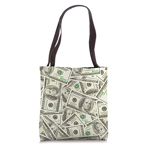 Money Benjamin Franklin Dollar Bills Rich Motivation Pattern Tote Bag