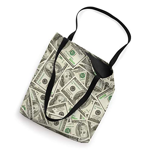 Money Benjamin Franklin Dollar Bills Rich Motivation Pattern Tote Bag