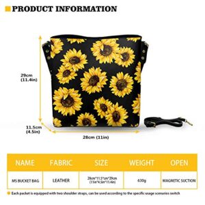 HUGS IDEA Add Your Own Image/Picture Here Customized Women's Handbag Leather Tote Shoulder Bucket Bags Elegant Large Capacity Crossbody Top-handle Bag