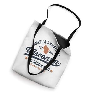 Wisconsin Vintage Sports Design Badger State Rough Tote Bag