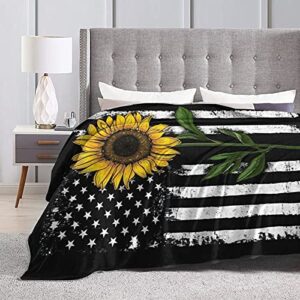 Coolim Sunflower Gifts Blankets for Women, Sunflower Throw Blankets for Womens, Fleece Throw Blankets 50x60 in, Gifts for My Wife Girlfriend Mom Birthday (Sunflower Throw Blankets, 60"×50“)