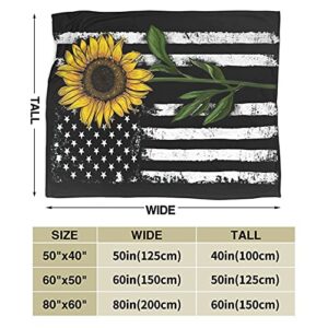 Coolim Sunflower Gifts Blankets for Women, Sunflower Throw Blankets for Womens, Fleece Throw Blankets 50x60 in, Gifts for My Wife Girlfriend Mom Birthday (Sunflower Throw Blankets, 60"×50“)