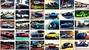 LIYA 50PCS Car Aesthetic Pictures Wall Collage Kit, Sports Car Wall Decor, Teen Boy Room Decor, Posters for Boys Room, Bedroom Wall Decor, Trendy Wall Prints Kit, Boys Room Decor, Car Small Posters for Teen Boys Men Guys Room Dorm Bedroom Decor Wall Art S