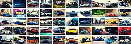 LIYA 50PCS Car Aesthetic Pictures Wall Collage Kit, Sports Car Wall Decor, Teen Boy Room Decor, Posters for Boys Room, Bedroom Wall Decor, Trendy Wall Prints Kit, Boys Room Decor, Car Small Posters for Teen Boys Men Guys Room Dorm Bedroom Decor Wall Art S