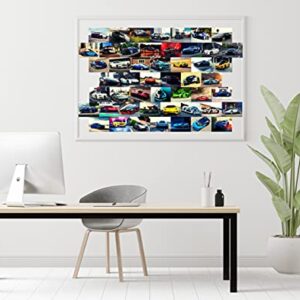 LIYA 50PCS Car Aesthetic Pictures Wall Collage Kit, Sports Car Wall Decor, Teen Boy Room Decor, Posters for Boys Room, Bedroom Wall Decor, Trendy Wall Prints Kit, Boys Room Decor, Car Small Posters for Teen Boys Men Guys Room Dorm Bedroom Decor Wall Art S