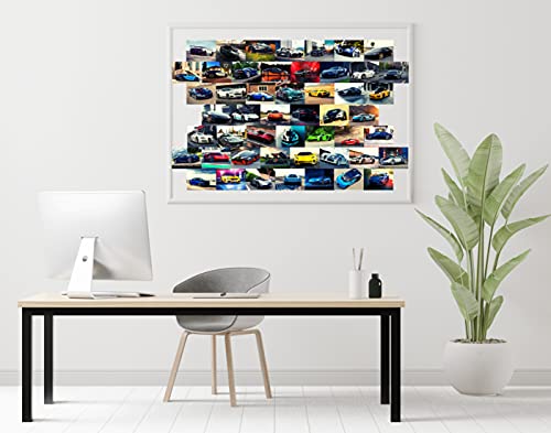 LIYA 50PCS Car Aesthetic Pictures Wall Collage Kit, Sports Car Wall Decor, Teen Boy Room Decor, Posters for Boys Room, Bedroom Wall Decor, Trendy Wall Prints Kit, Boys Room Decor, Car Small Posters for Teen Boys Men Guys Room Dorm Bedroom Decor Wall Art S