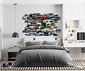 LIYA 50PCS Car Aesthetic Pictures Wall Collage Kit, Sports Car Wall Decor, Teen Boy Room Decor, Posters for Boys Room, Bedroom Wall Decor, Trendy Wall Prints Kit, Boys Room Decor, Car Small Posters for Teen Boys Men Guys Room Dorm Bedroom Decor Wall Art S