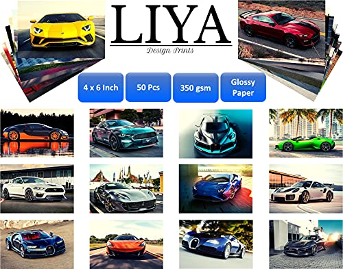 LIYA 50PCS Car Aesthetic Pictures Wall Collage Kit, Sports Car Wall Decor, Teen Boy Room Decor, Posters for Boys Room, Bedroom Wall Decor, Trendy Wall Prints Kit, Boys Room Decor, Car Small Posters for Teen Boys Men Guys Room Dorm Bedroom Decor Wall Art S