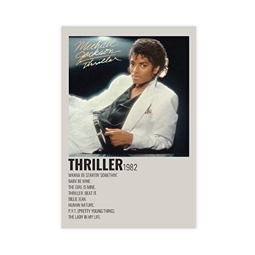 DRWW Michael Jackson Thriller 90s Vintage Poers for Room Aehetic Canvas Poer Wall Art Der Print Picture Paintings for Living Room Bedroom Deration 12×18h(30×45cm) Unframe-yle1