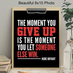 Inspirational Quote - Unique Gift for LA Lakers Fan, Boys, Men, Teens - Motivational Wall Decor, Art Decorations for Office, Bedroom, Living Room - 8x10 UNFRAMED Basketball Poster Print