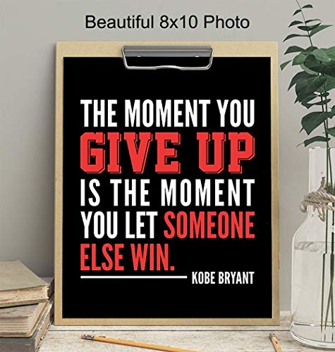 Inspirational Quote - Unique Gift for LA Lakers Fan, Boys, Men, Teens - Motivational Wall Decor, Art Decorations for Office, Bedroom, Living Room - 8x10 UNFRAMED Basketball Poster Print