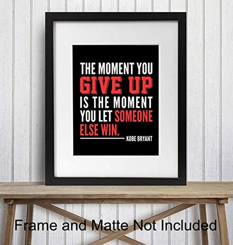 Inspirational Quote - Unique Gift for LA Lakers Fan, Boys, Men, Teens - Motivational Wall Decor, Art Decorations for Office, Bedroom, Living Room - 8x10 UNFRAMED Basketball Poster Print