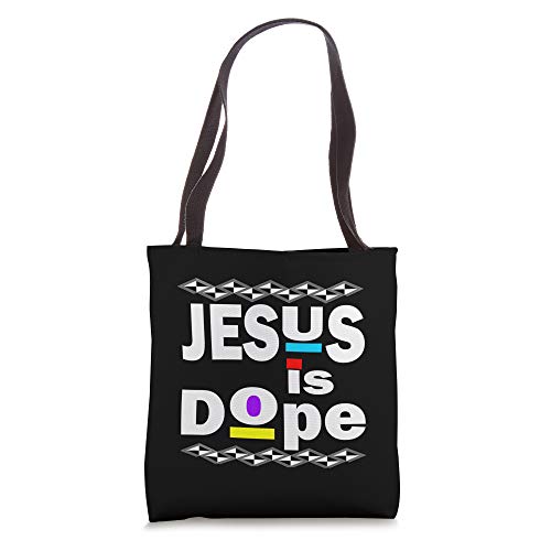 Afro 90s Style Christian Faith Motivational Jesus Dope Gift Tote Bag