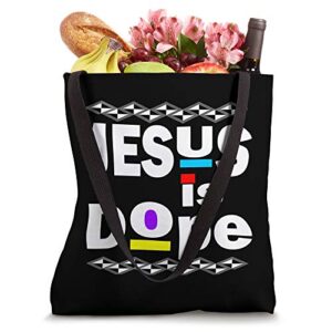 Afro 90s Style Christian Faith Motivational Jesus Dope Gift Tote Bag