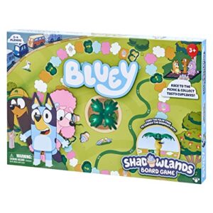 bluey – shadowlands board game – family game night, unpredictable – engaging fun for all – collect all 5 cupcake cards | 2-4 players | for ages 3+, multicolor, 13011