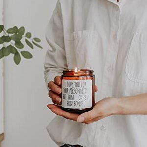 Funny Gifts for Boyfriend Husband, I Love You for Your Personality Scented Candle, Unique Rude Birthday Anniversary Father's Day Gift Valentine's Day Gift for Husband Boyfriend Him Fiance Men