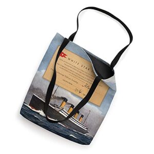 Titanic Ticket and Ship Sailing Tote Bag