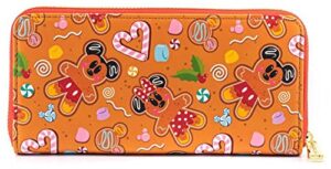 loungefly disney ginger bread zip around wallet, one size (130209)