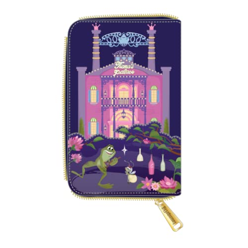 Loungefly X Disney Princess And The Frog Tiana's Palace Zip Around Wallet- Fashion Cosplay Disneybound Cute Wallets