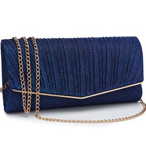 Vinsmoke Clutches for Women Wedding Clutches for Women Clutch Evening Purses and Clutches Clutch Purses for Women(Navy Blue)