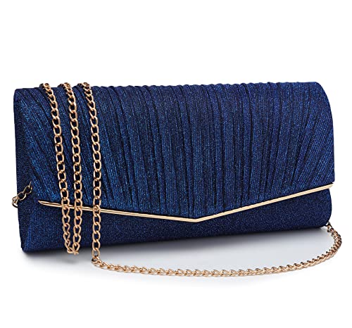 Vinsmoke Clutches for Women Wedding Clutches for Women Clutch Evening Purses and Clutches Clutch Purses for Women(Navy Blue)