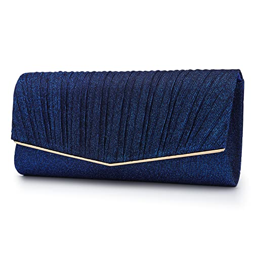 Vinsmoke Clutches for Women Wedding Clutches for Women Clutch Evening Purses and Clutches Clutch Purses for Women(Navy Blue)