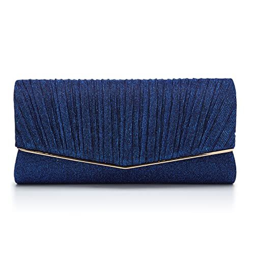 Vinsmoke Clutches for Women Wedding Clutches for Women Clutch Evening Purses and Clutches Clutch Purses for Women(Navy Blue)