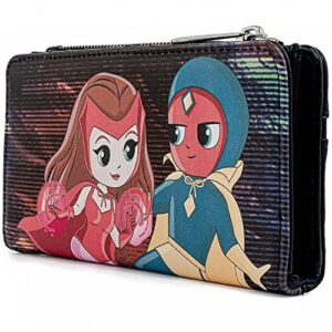 loungefly marvel wanda vision chibi faux leather wallet