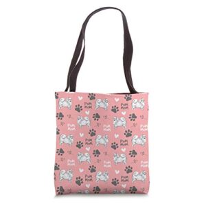 pomeranian mom pink women gift tote bag