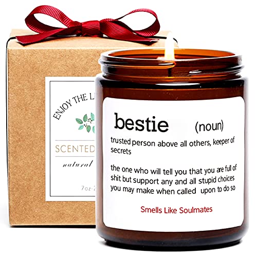 Bestie Definition Candle Best Friend Birthday Gift Funny Gift Candles Gifts for BFF, Work Bestie