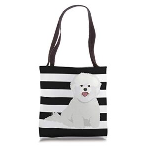 bichon frise dog lover gift tote bag