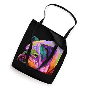 English British Bulldog Pop Art Portrait for Dog Owners Tote Bag