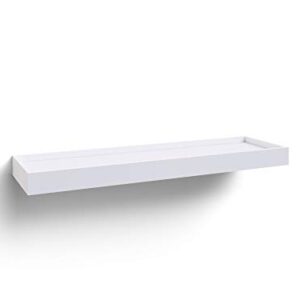 NewAge Products Home White Floating Shelf - 48in, Hanging Rectangle Kitchen Wall Shelving, 81042