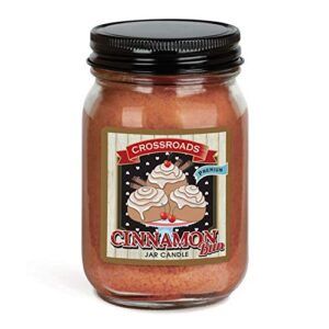 crossroads cinnamon bun jar candle