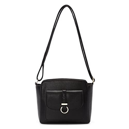 LA TERRE Lightweight Medium Crossbody Bags for Women, Small Crossbody Handbags Vegan Leather Shoulder Bag Purses