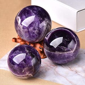 500g Dreamy Amethyst Ball Natural Amethyst Ball Quartz Crystal Gemstone Sphere Home Decor Healing