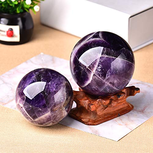 500g Dreamy Amethyst Ball Natural Amethyst Ball Quartz Crystal Gemstone Sphere Home Decor Healing