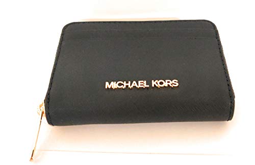 Michael Kors Jet Wallet Set Black Leather 12 x 8 x 2.5 cm