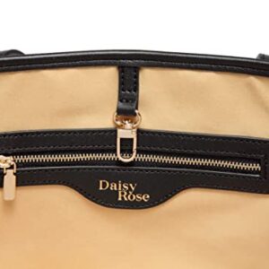 Daisy Rose Tote Shoulder Travel Bag & Matching Clutch PU Vegan Leather - Leopard