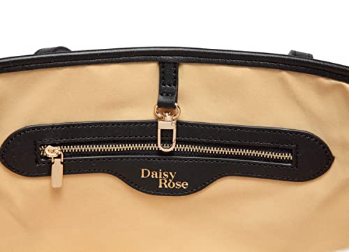 Daisy Rose Tote Shoulder Travel Bag & Matching Clutch PU Vegan Leather - Leopard