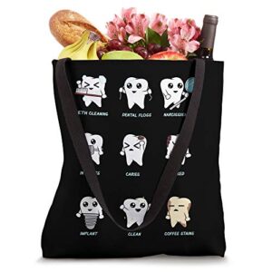 Teeth In Action Gift - Funny Dentist Dental Assistant Tote Bag