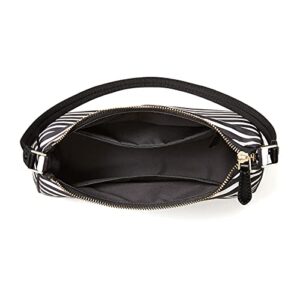 Kate Spade New York New Nylon Watch Hill Stripe Small Shoulder Bag Black/Clotted Cream One Size