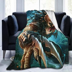 weqdujg predator blanket throws bed queen size ultra soft micro fleece warm fluffy couch living room luxury blankets 80 x 60 in