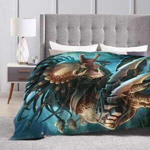 WEQDUJG Predator Blanket Throws Bed Queen Size Ultra Soft Micro Fleece Warm Fluffy Couch Living Room Luxury Blankets 80 x 60 in