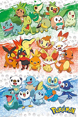 Pokemon - TV Show/Gaming Poster (First Partners) (Size: 24" x 36")